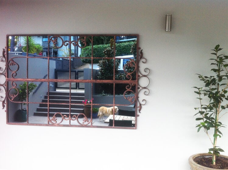 Scrolled Gate outdoor mirror large - Outdoor Mirrors