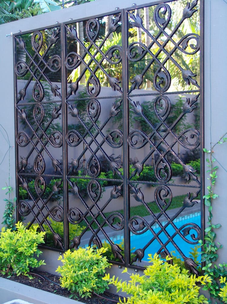 Three Tile design iron mirror - Outdoor Mirrors
