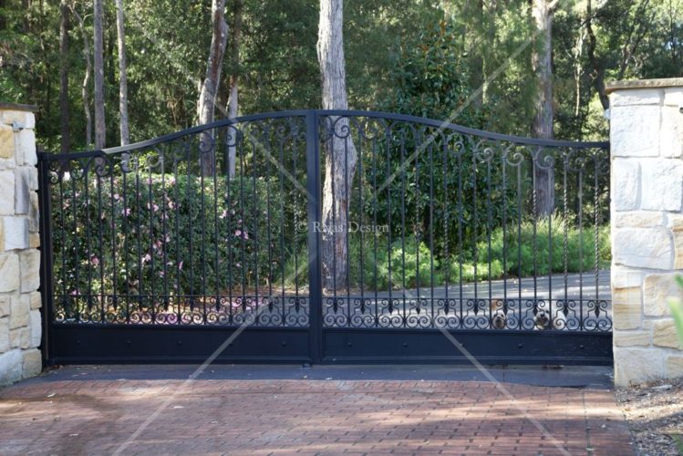 Wrought Iron Driveway Gates - Rivas Design