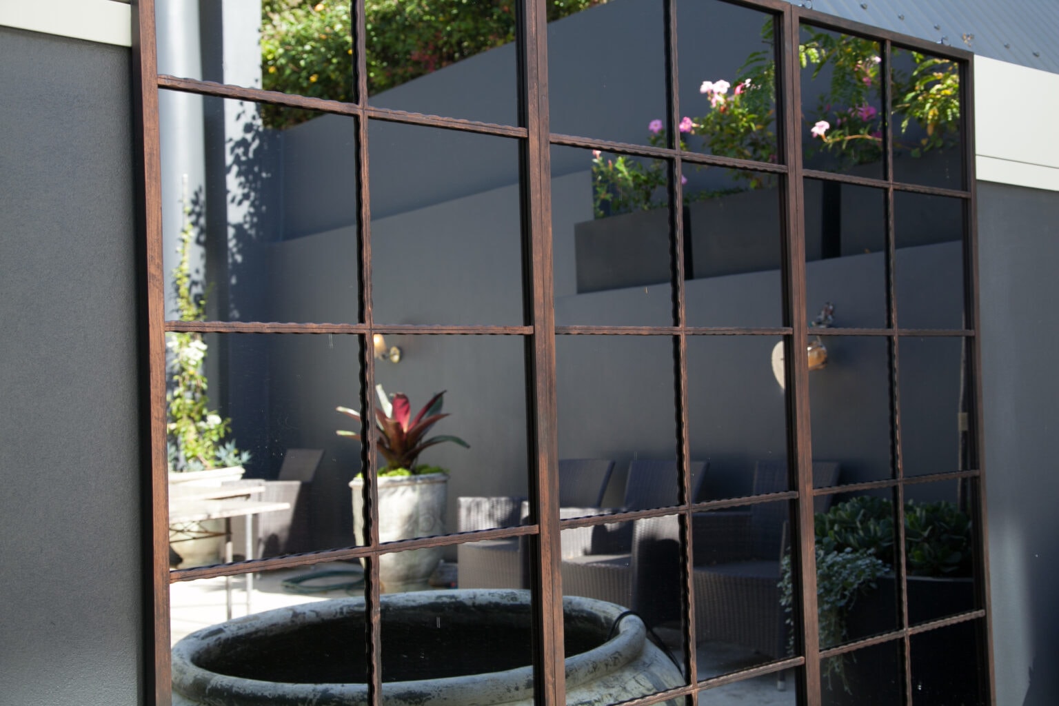 12 Square garden mirror large - Outdoor Mirrors